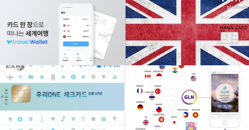 환전 꿀팁(트래블월렛, 하나 viva X 체크카드, exk카드, 하나 gln)